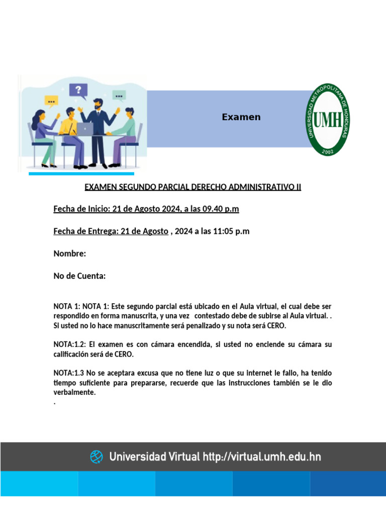 Examen Segundo Parcial | PDF