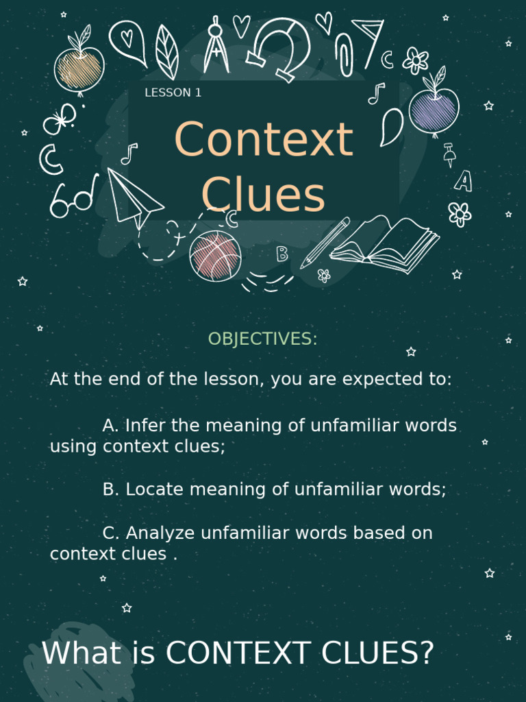 Lesson 1 - Context Clues | PDF