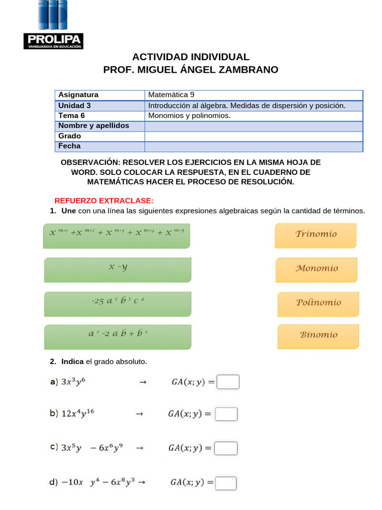 Mate9 Uni3 Tem6 9 | PDF