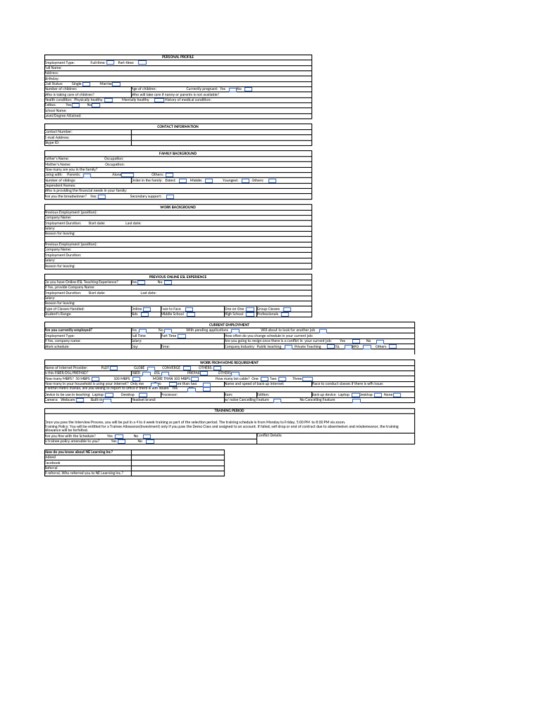 Surname Applicant's Form | PDF