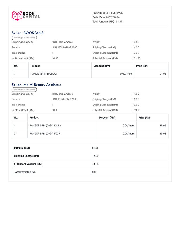 (QB4DBRMHTWJ7) Buku Order | PDF