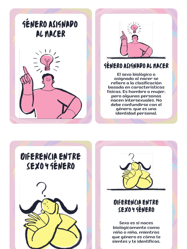 Tarjetas Educativas de Conceptos Básicos Sobre Diversidad de Género y Sexualidad Garabato ...