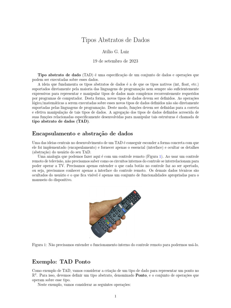 Tipos Abstratos de Dados | PDF Tipos Abstratos de Dados | PDF