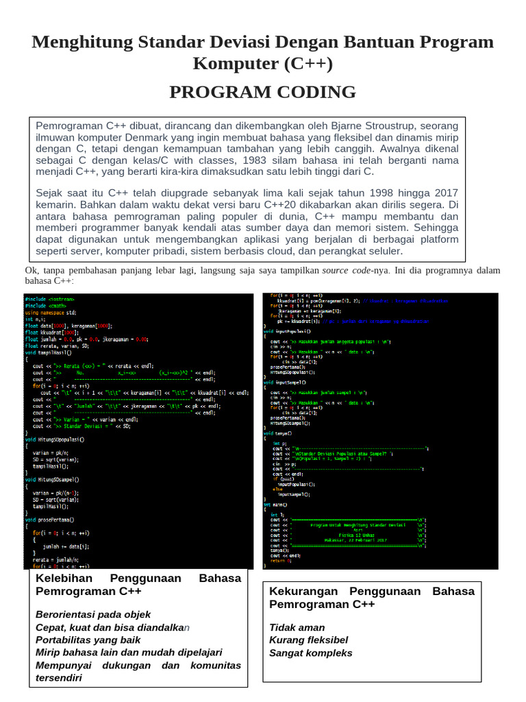 Program Informatika Dengan Penjelasan | PDF