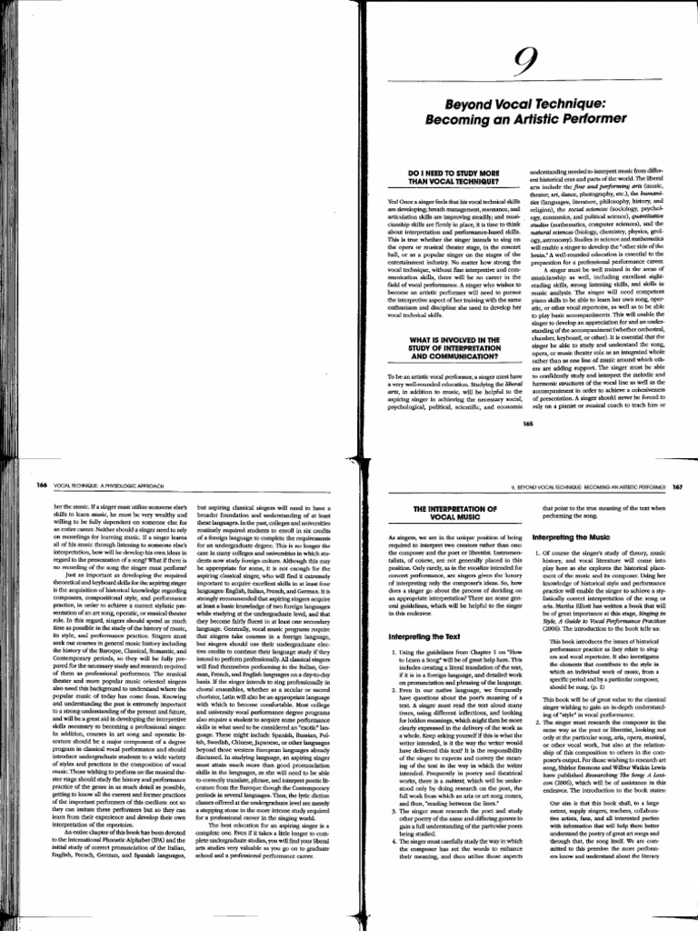 Beyond Vocal Technique | PDF