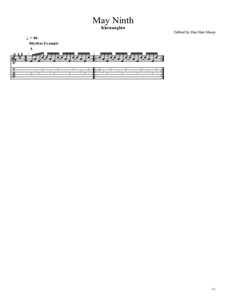 May Ninth Rhythm Example | PDF