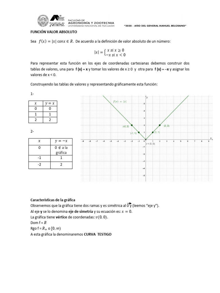 Teoría Función Valor Absoluto Corregida | PDF | Análisis matemático ...