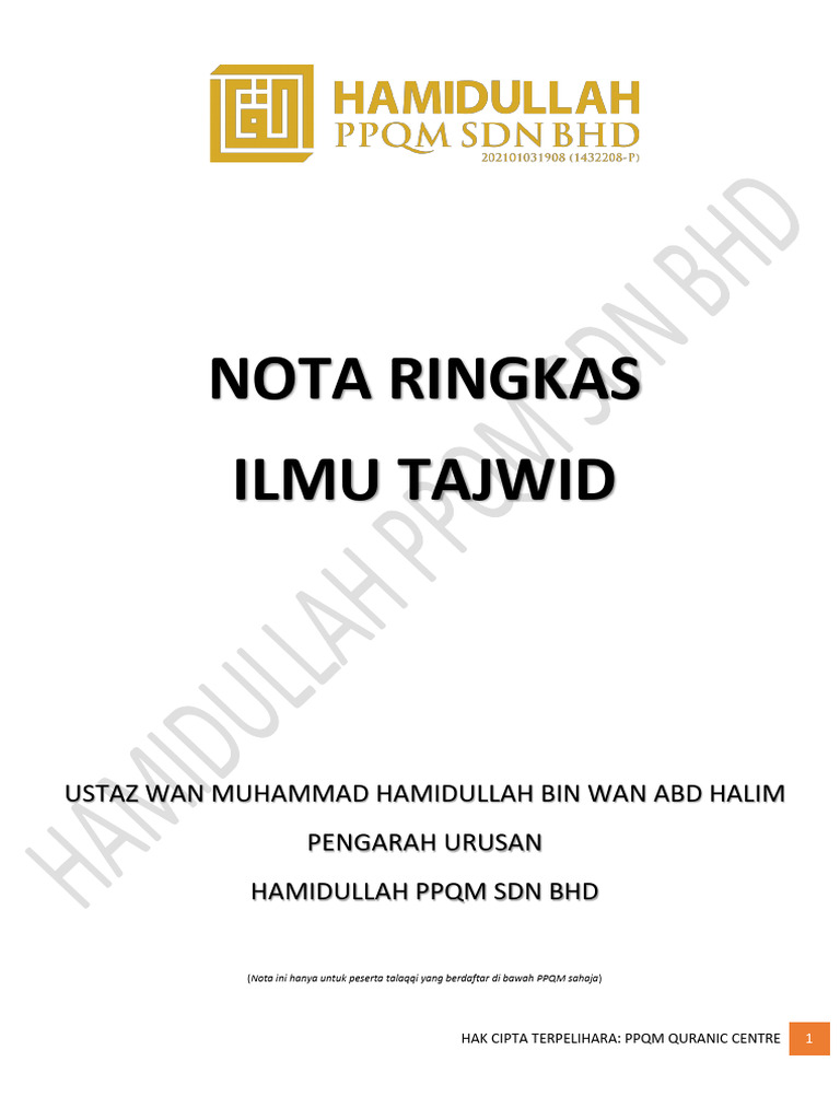 Nota Tajwid | PDF