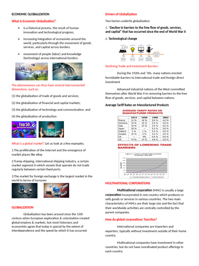 Economic Globalization | PDF