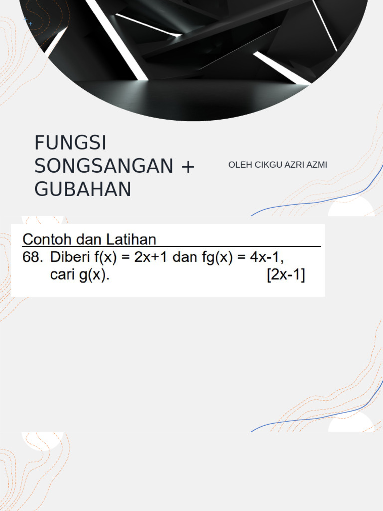 Fungsi Songsangan + Gubahan JWPN | PDF