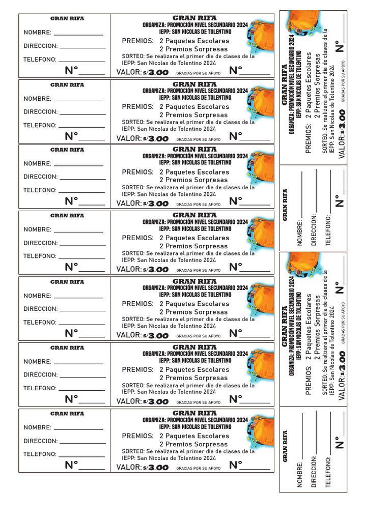 Tikets Tia 2024 Rifa | PDF