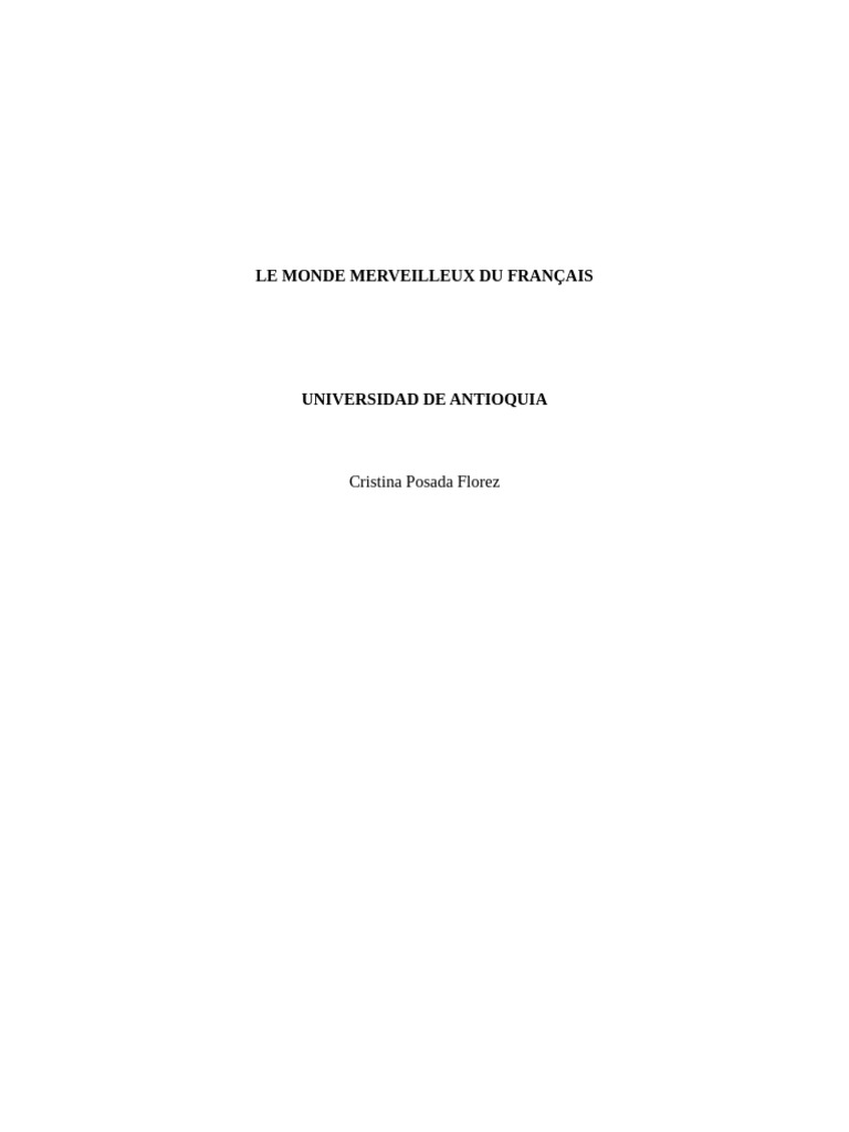 proyecto Francés | PDF