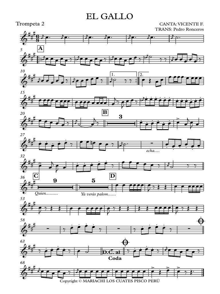 El Gallo - Trompeta 2 | PDF
