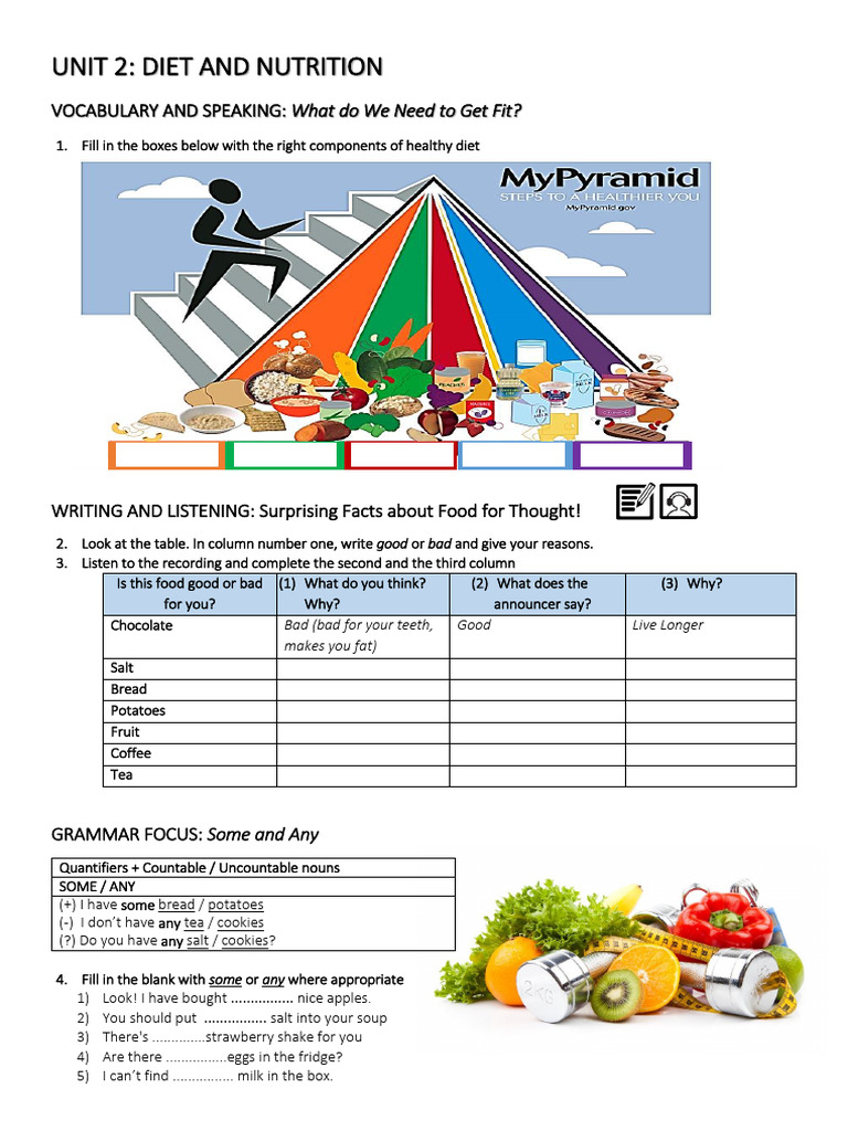 UNIT 2 DIET AND NUTRITION | PDF