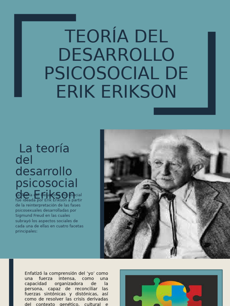 Teoría del desarrollo psicosocial de Erik Erikson | PDF