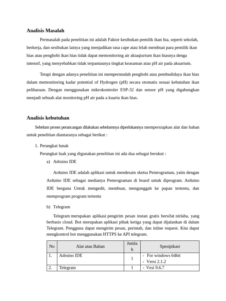 Analisis Kebutuhan | PDF