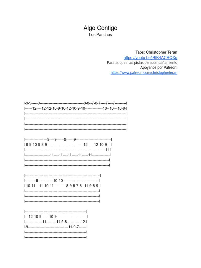 Algo Contigo - Los Panchos | PDF