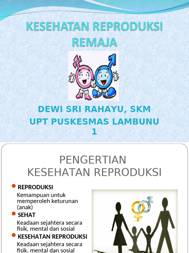 Kesehatan Reproduksi Remaja | PDF