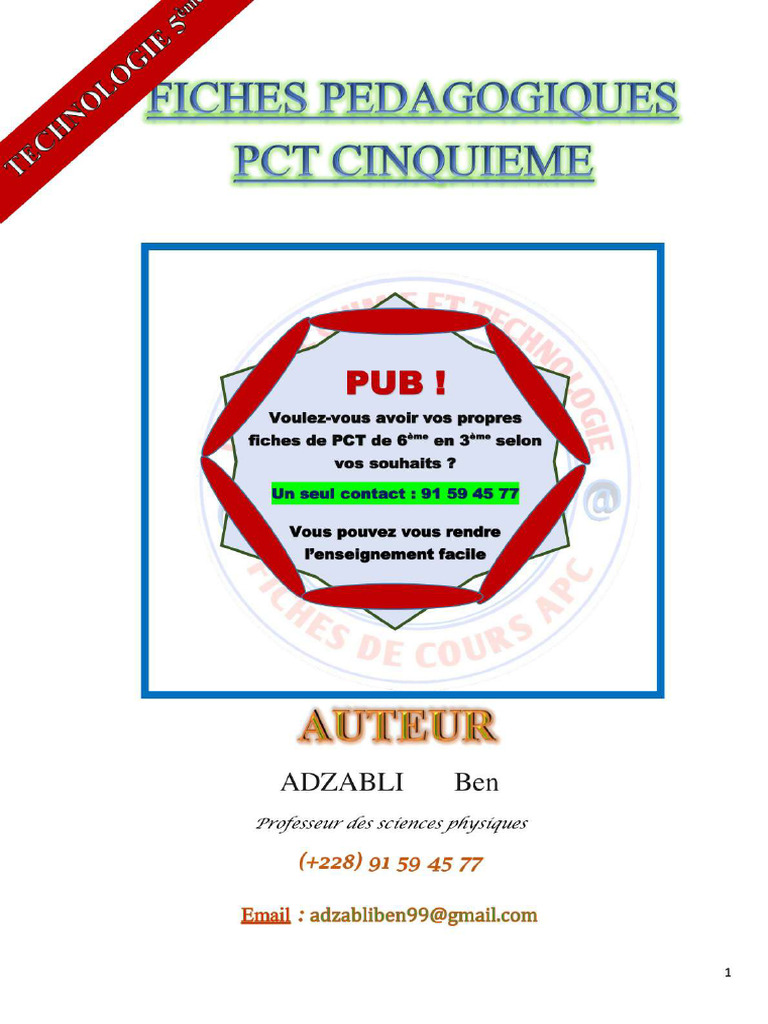 COURS TECHN 5EME ST BEN | PDF