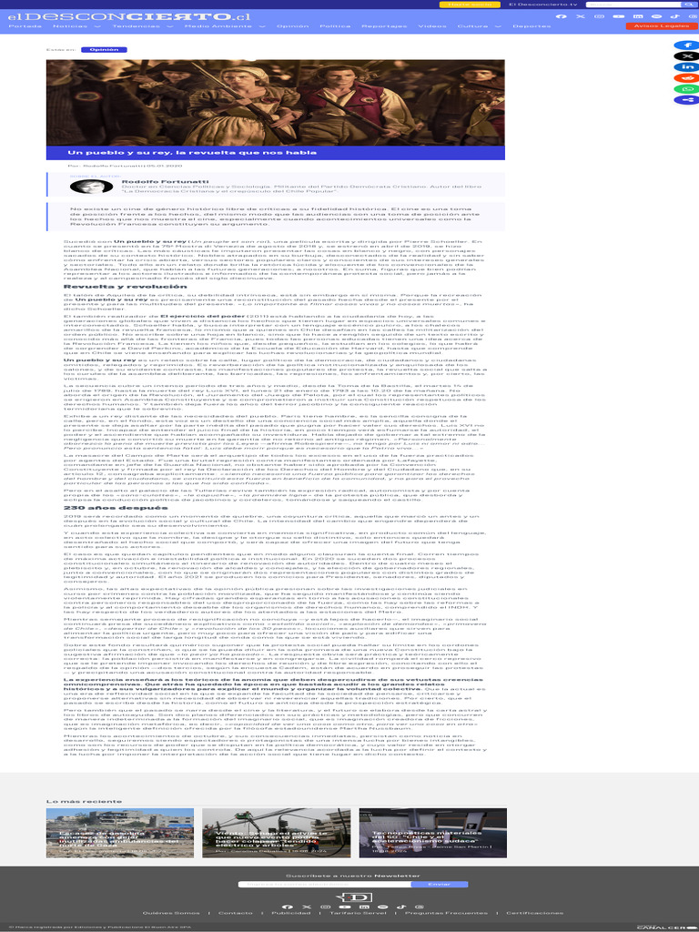 Un Pueblo y Su Rey, La Revuelta Que Nos Habla | PDF