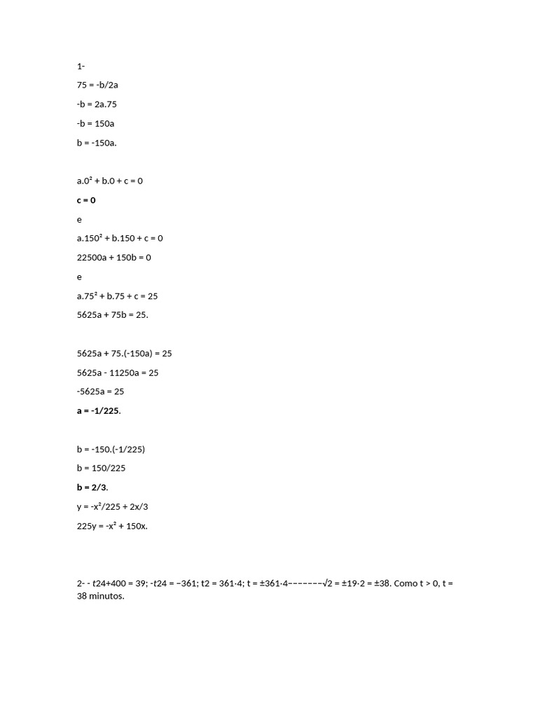 Folha Mat Segundo Grau | PDF