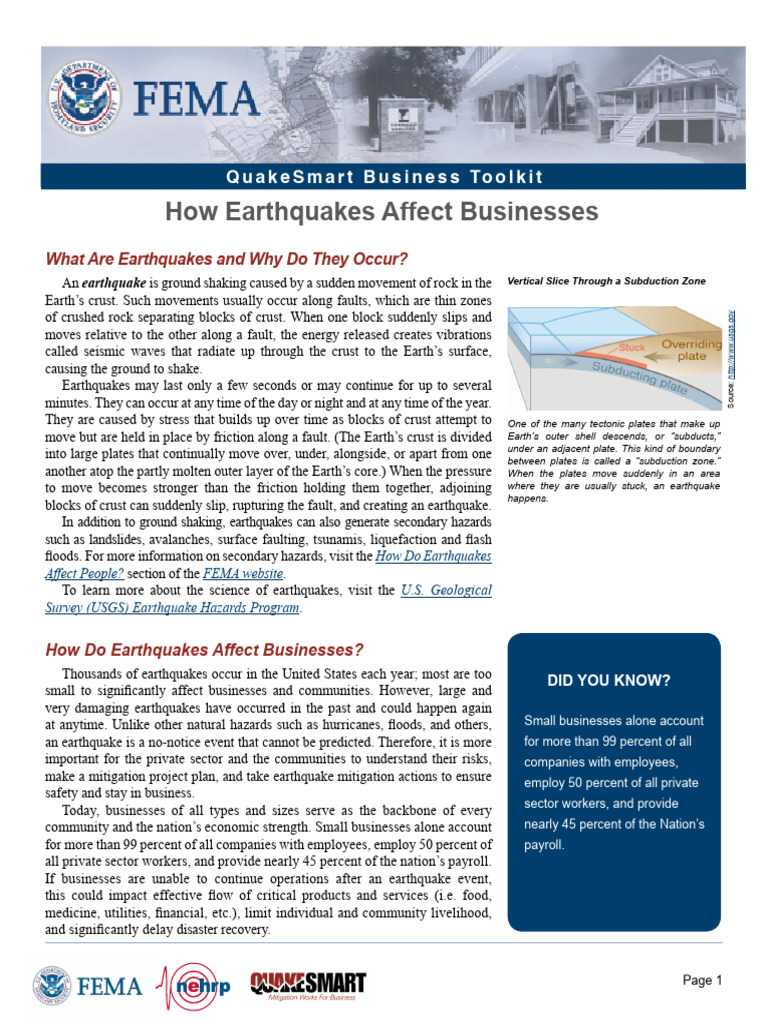 FEMA P-811 QuakeSmart Toolkit | PDF