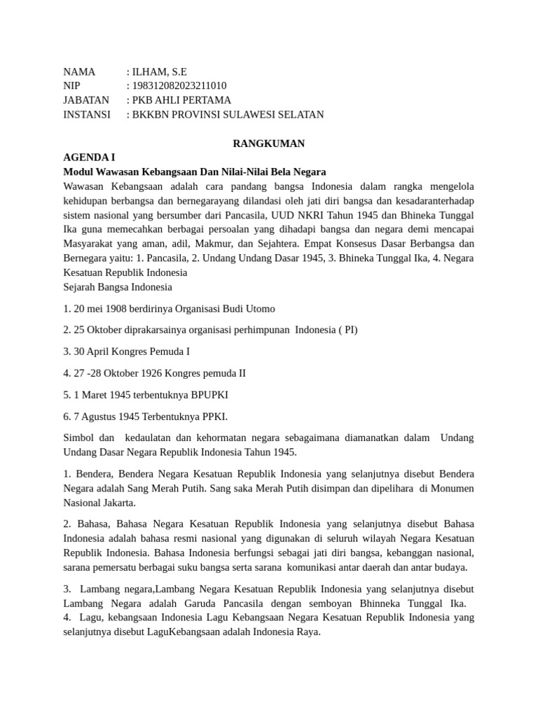 Jurnal Muh Ilham, S.E - BKKBN Sinjai | PDF