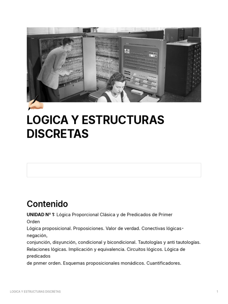 Logica y Estructuras Discretas - Resumen | PDF