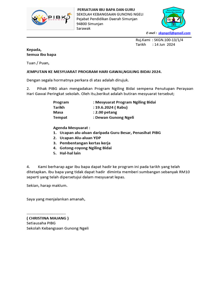 Mesyuarat Agung Persatuan Ibu Bapa Dan Guru | PDF