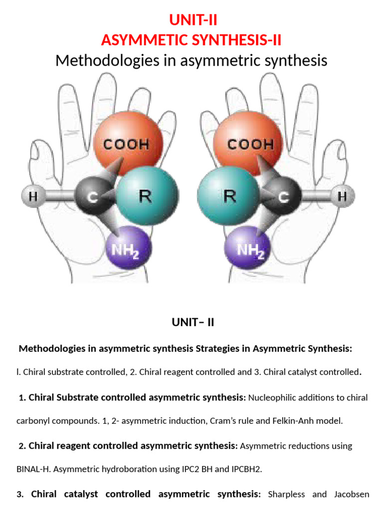 Asymmetric Synthesis Methodologies | PDF | Enantioselective Synthesis ...