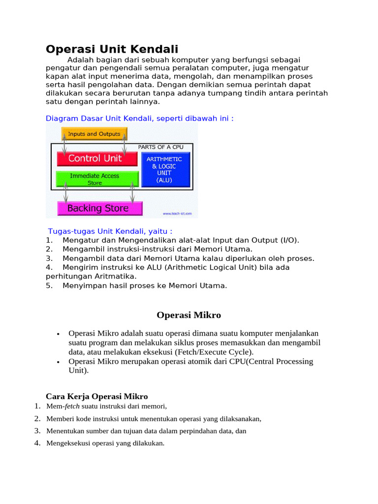 Operasi Unit Kendali | PDF