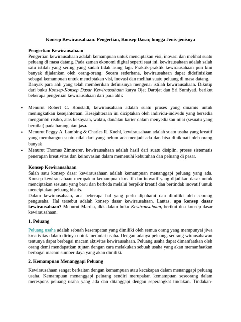 Konsep Kewirausahaan, Ide Wirausaha Dan Pengemasan Produk | PDF