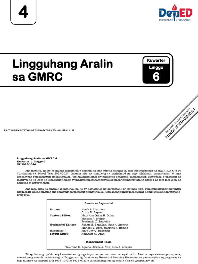 Q1 Le-Gmrc 4 Week 6 | PDF