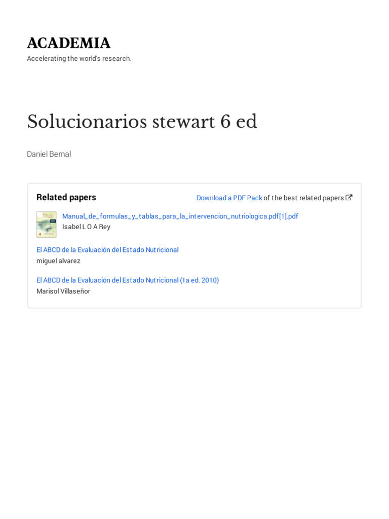 Solucionarios Stewart 6 Ed PDF Free | PDF