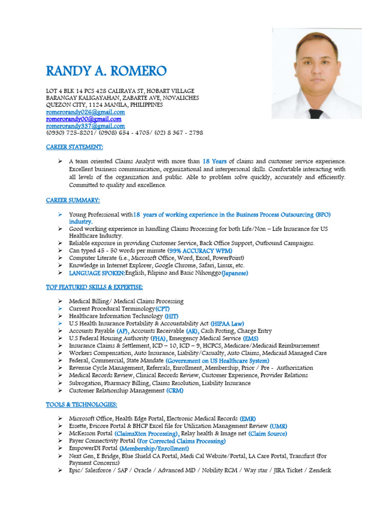 CV and Resume Randy A Romero 2024 08062024 Updated | PDF