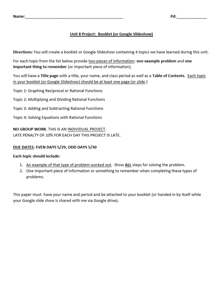 2324 Unit 8 Project | PDF