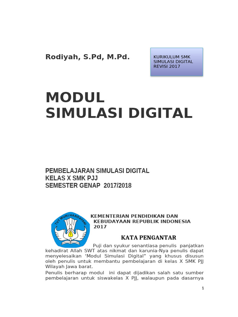Simulasi Digital Kelas X | PDF