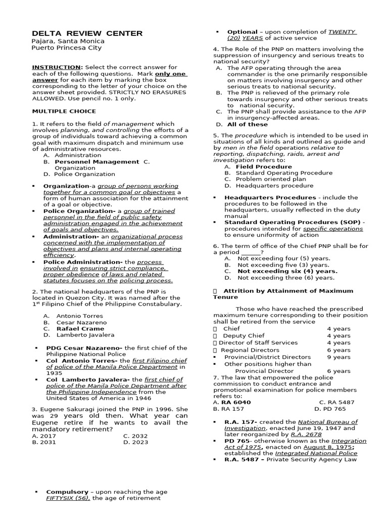 LEA Questions | PDF | Inspector | Police