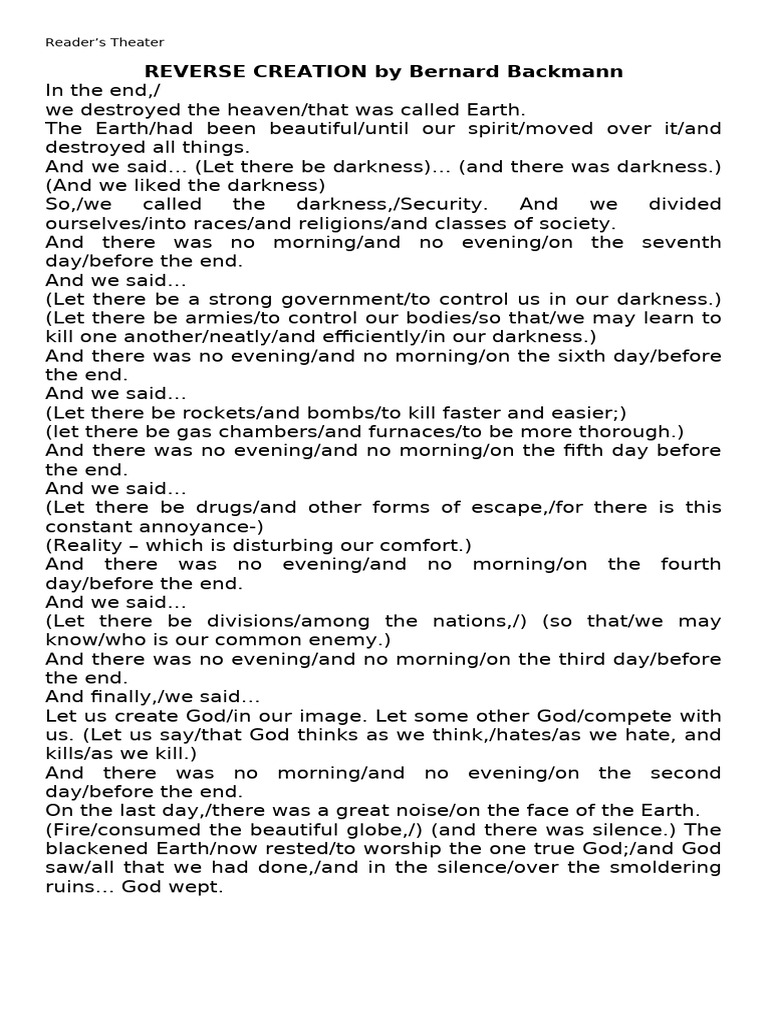 Reader's Theater | PDF