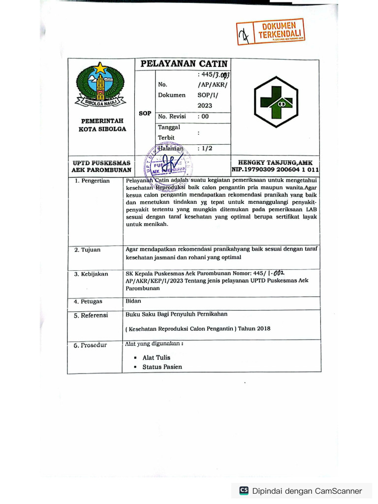 Pelayanan Catin | PDF