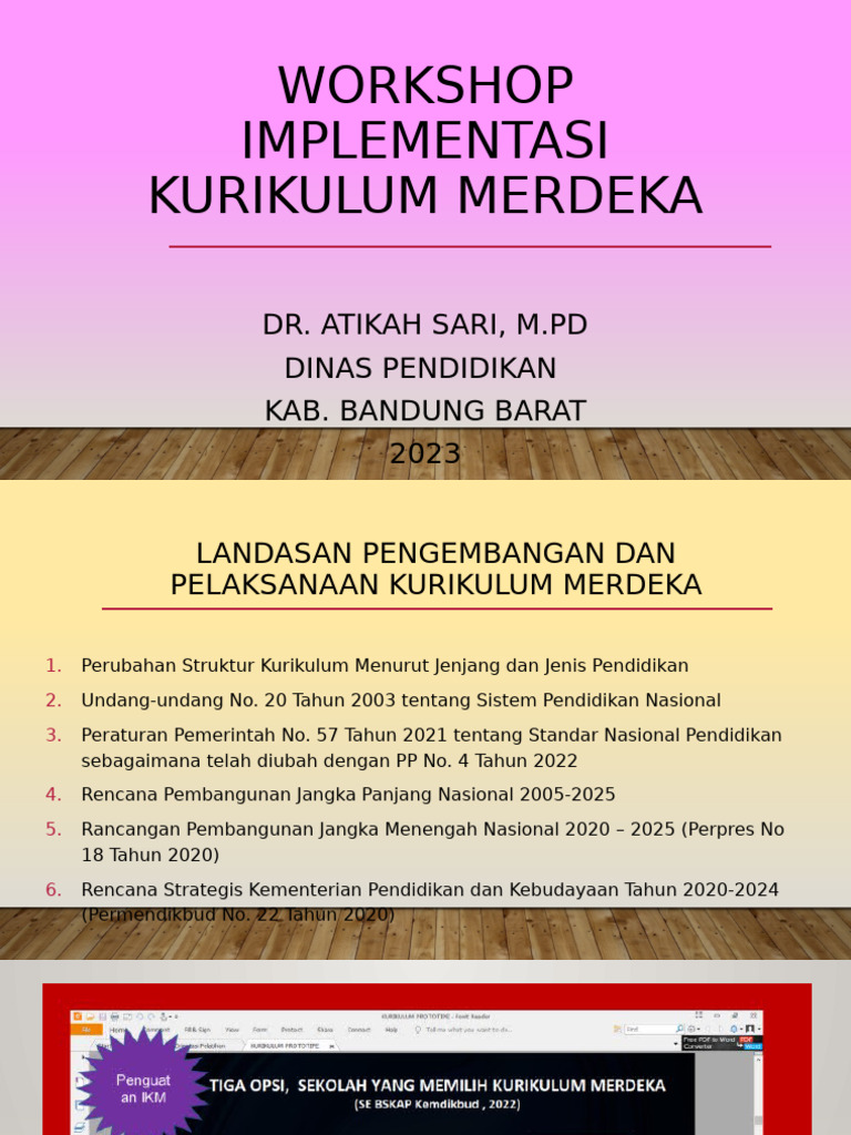 Workshop Implementasi Kurikulum Merdeka | PDF
