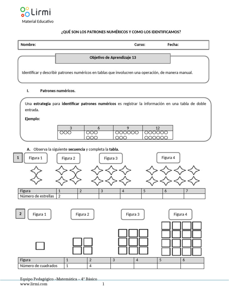 Identificación de Patrones Numéricos en Matemáticas | PDF | Multiplicación