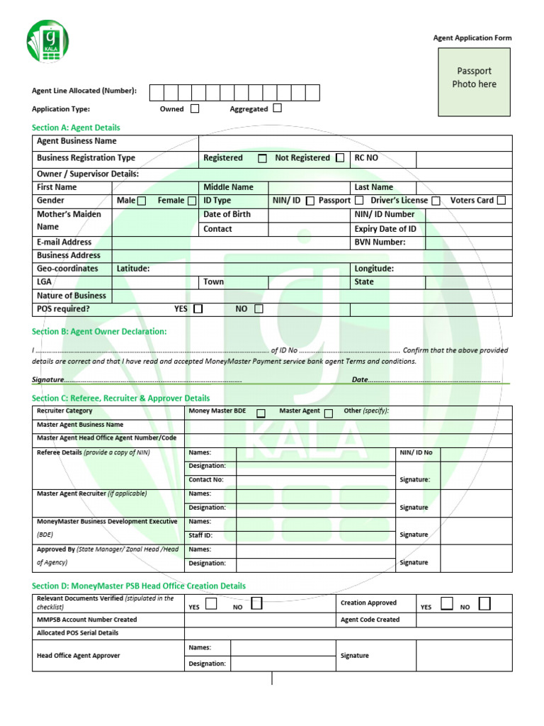 Agent Application Form Overview | PDF | Government And Personhood