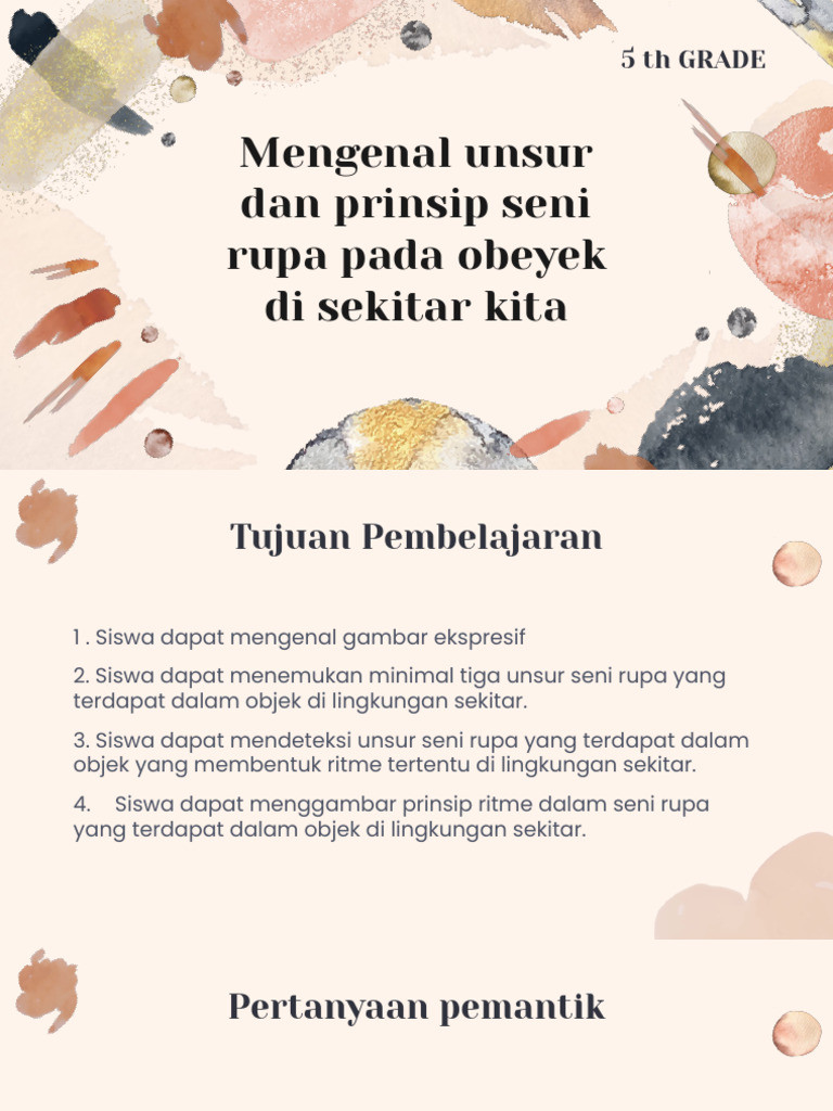 Pertemuan 1 Gambar Ekspresif, Unsur, Ritme | PDF