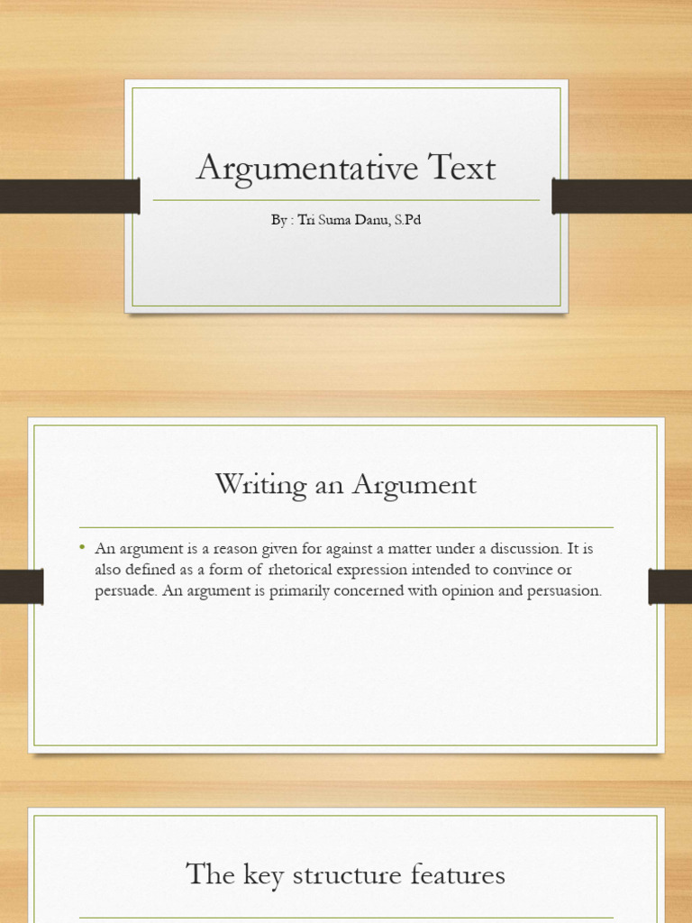 Argumentative Text | PDF
