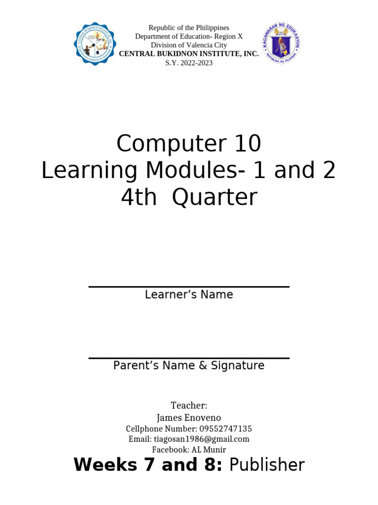 COMPUTER10 Q4M1and2 | PDF