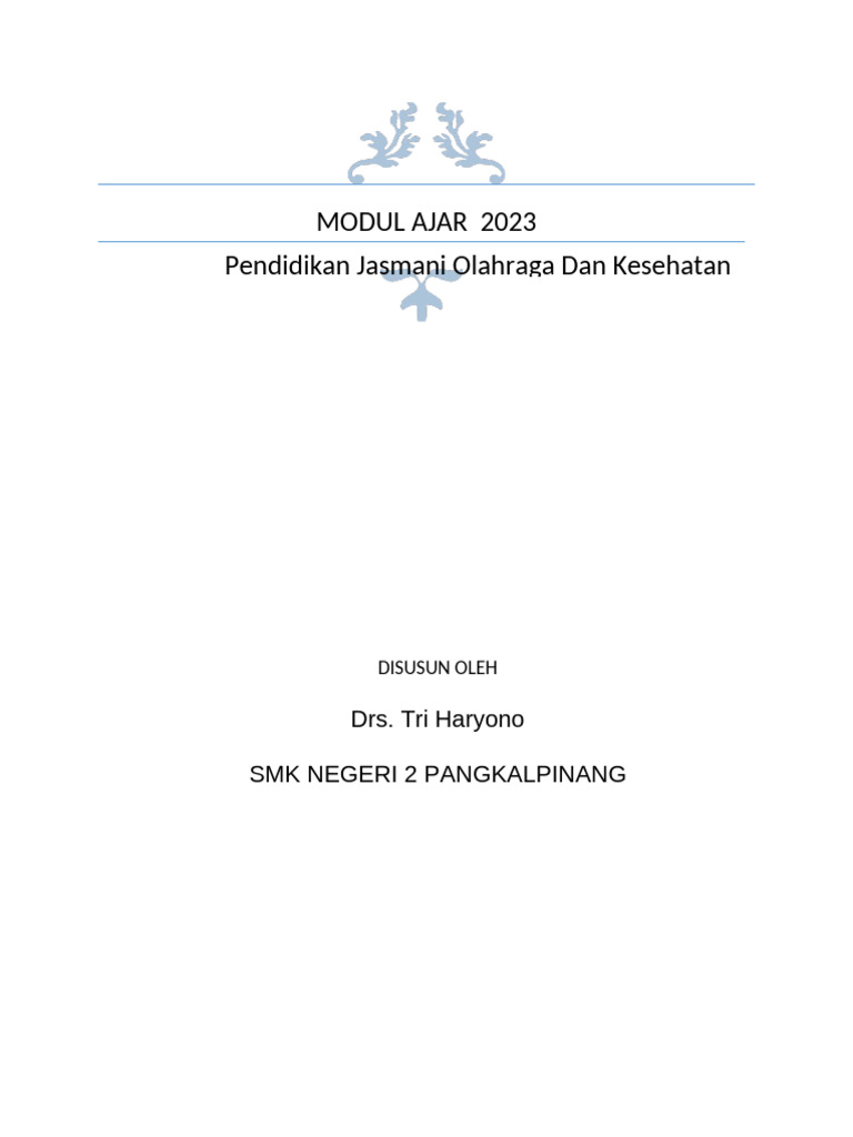Modul Ajar Renang X Trada | PDF