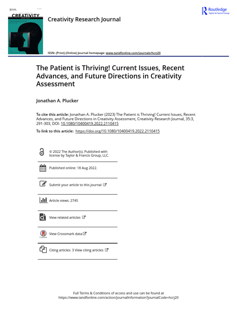 The Patient Is Thriving Current Issues Recent Advances and Future ...