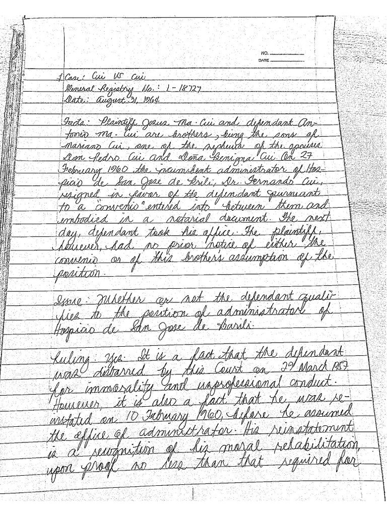 Case 1 Cui VS Cui | PDF