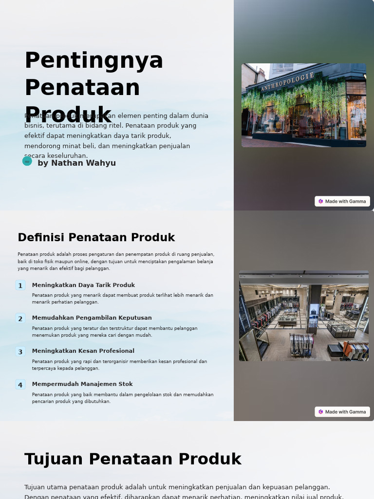 Pentingnya Penataan Produk | PDF